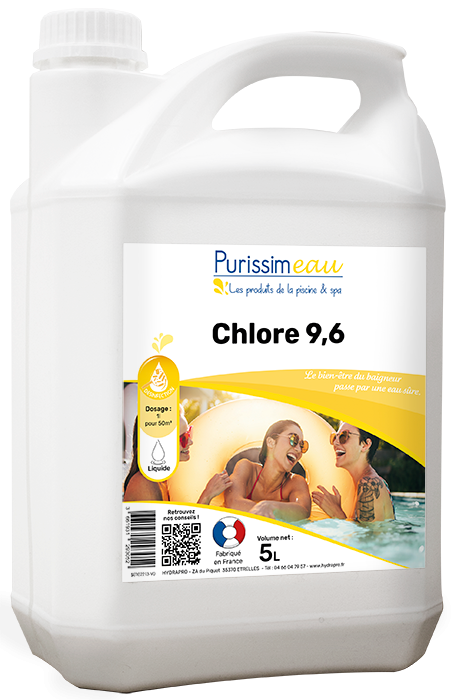 Fiche technique et FDS PURISSIM'EAU CHLORE 9.6 - Blue DEP