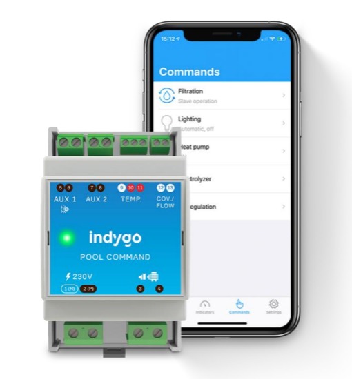 HORLOGE CONNECTEE POOL COMMAND INDYGO BY SOLEM - Blue DEP